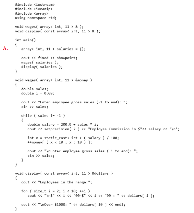 Solved Use a one-dimensional array to solve the following | Chegg.com