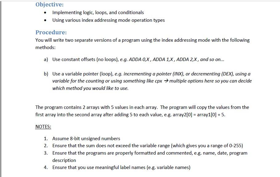 Solved Objective • Implementing Logic Loops And 