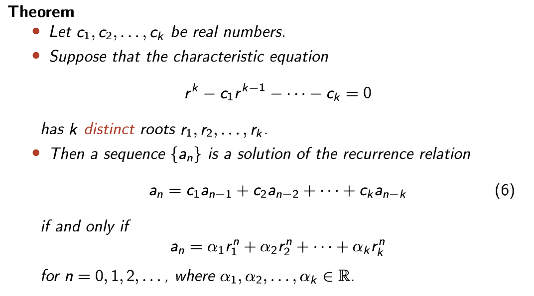 Solved Theorem • Let C1, C2, ...,Ck be real numbers. • | Chegg.com