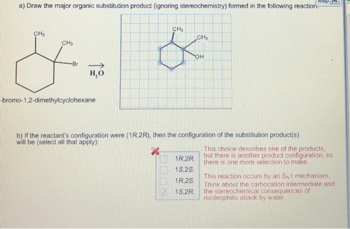 Solved a) Draw the major organic substitution product | Chegg.com