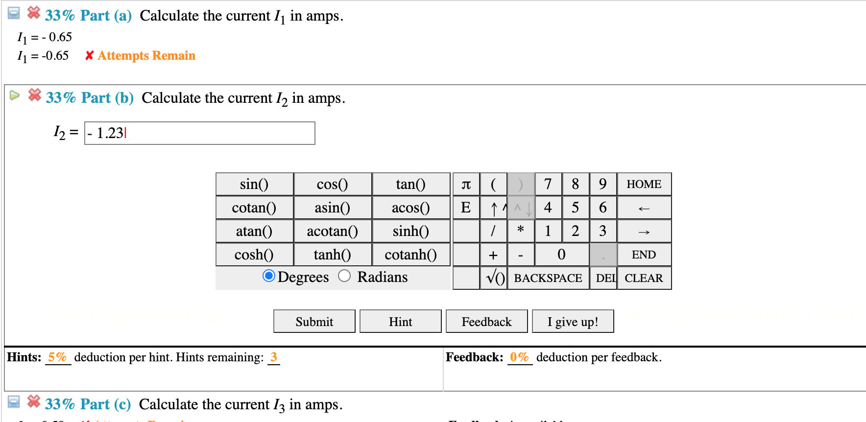 Solved (7%) Problem 9: Consider the circuit in the figure, | Chegg.com