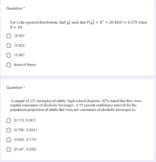 Solved Question For a chi-squared distribution, find Xá such | Chegg.com