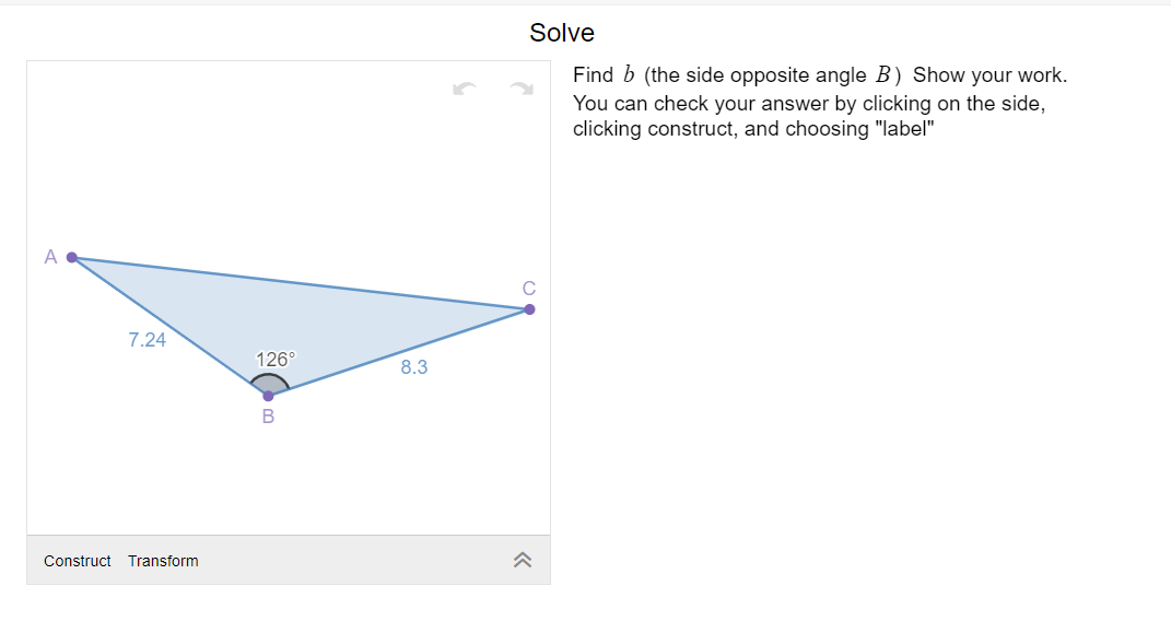 Solved Find b (the side opposite angle B ) Show your work. | Chegg.com