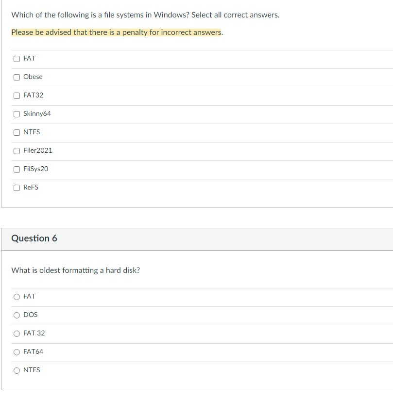 Solved Which of the following is a file systems in Windows? | Chegg.com