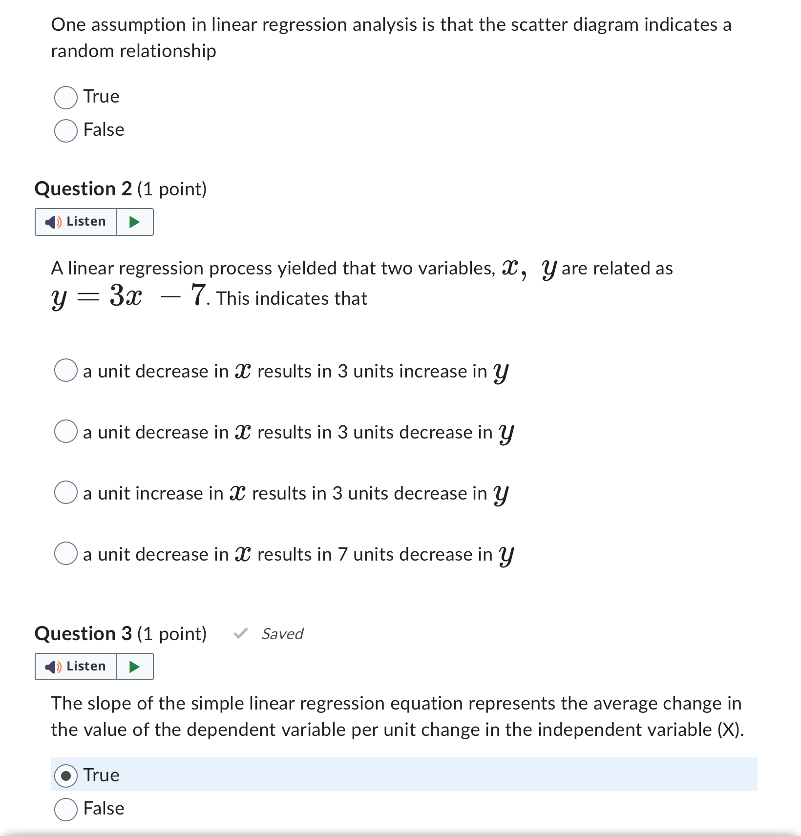 Solved One assumption in linear regression analysis is that | Chegg.com