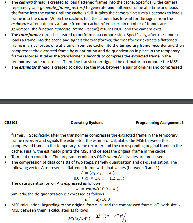 Solved Cs3103 Operating Systems Programming Assignment 3