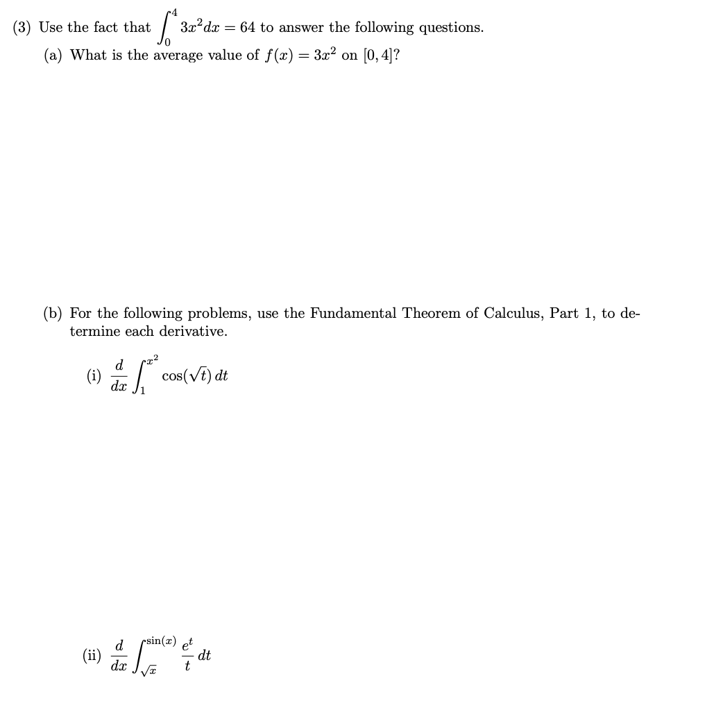 Solved (b) ﻿For the following problems, use the Fundamental | Chegg.com