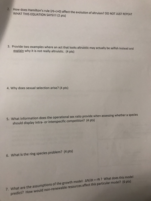 Solved How does Hamilton's rule (rb->0) affect the evolution | Chegg.com