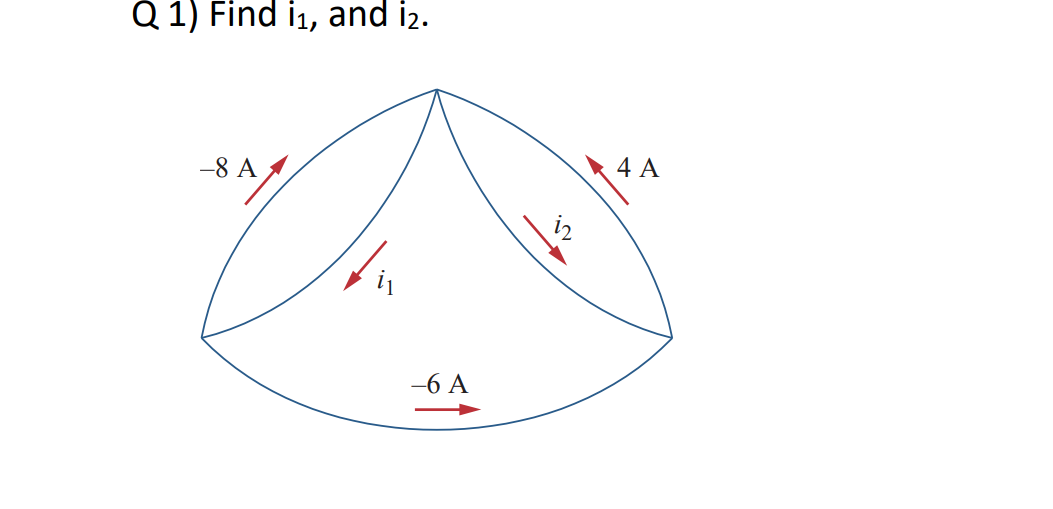 Solved Q 1) Find i1, and i2. | Chegg.com