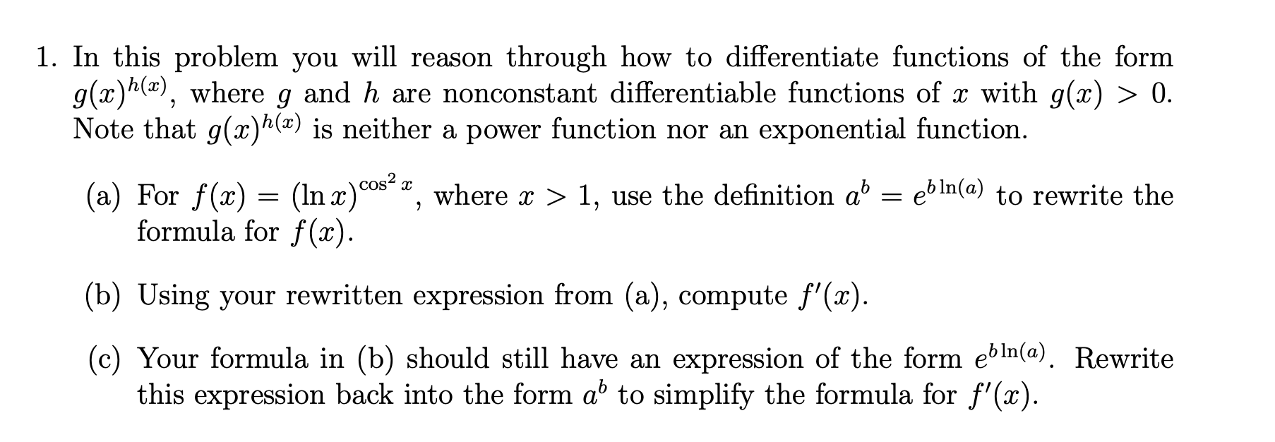Solved 1. In this problem you will reason through how to | Chegg.com
