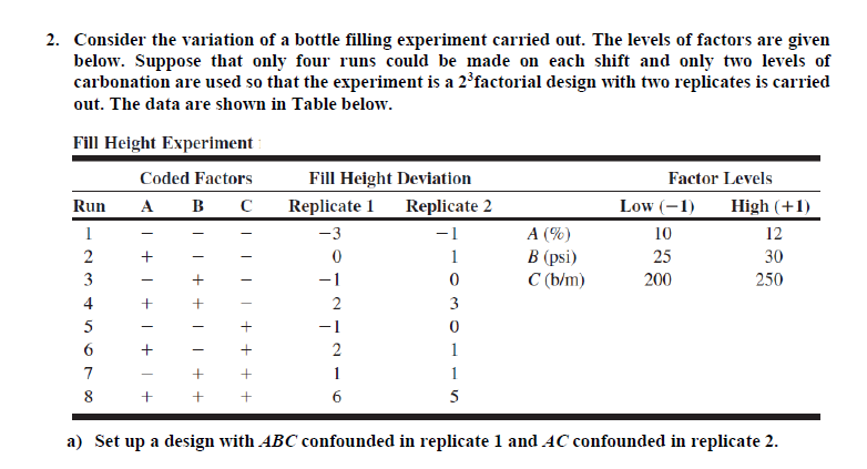 2. Consider the variation of a bottle filling | Chegg.com