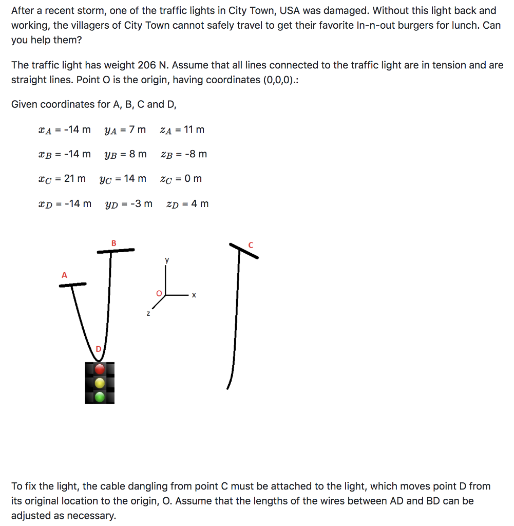 Solved After a recent storm, one of the traffic lights in | Chegg.com