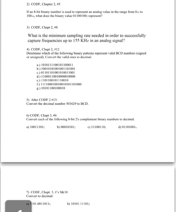 Solved 2 Codf Chapter 2 5 If An 8 Bit Binary Number Is 3724