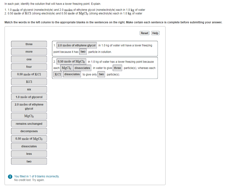 Solved In each pair, identify the solution that will have a | Chegg.com