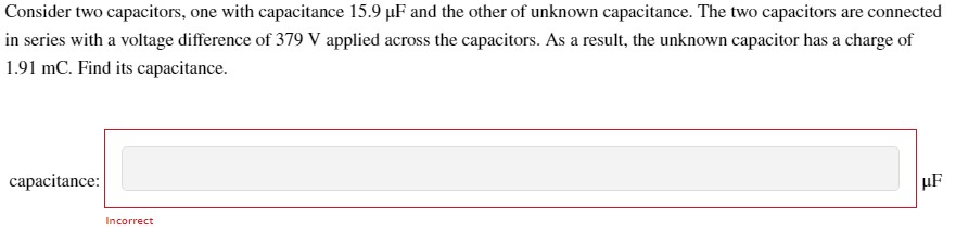 Solved Consider two capacitors, one with capacitance 15.9μF | Chegg.com