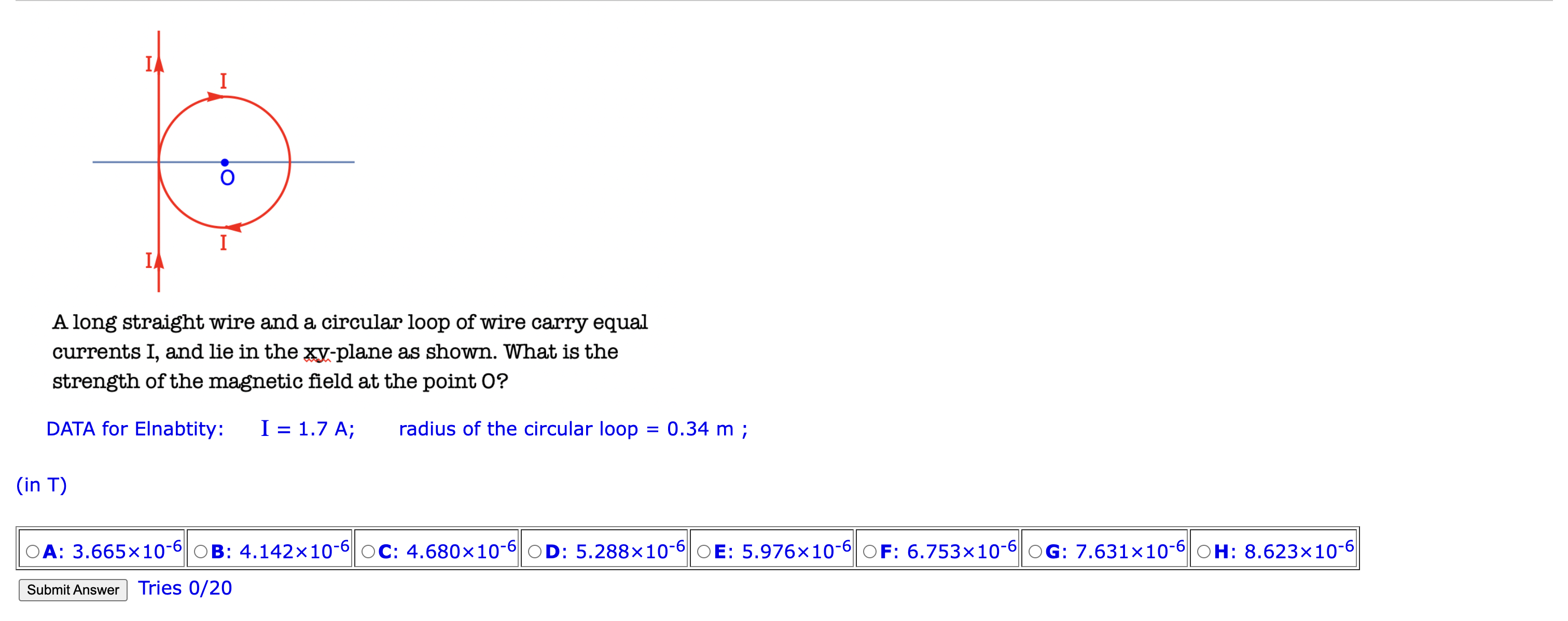 Solved A long straight wire and a circular loop of wire | Chegg.com