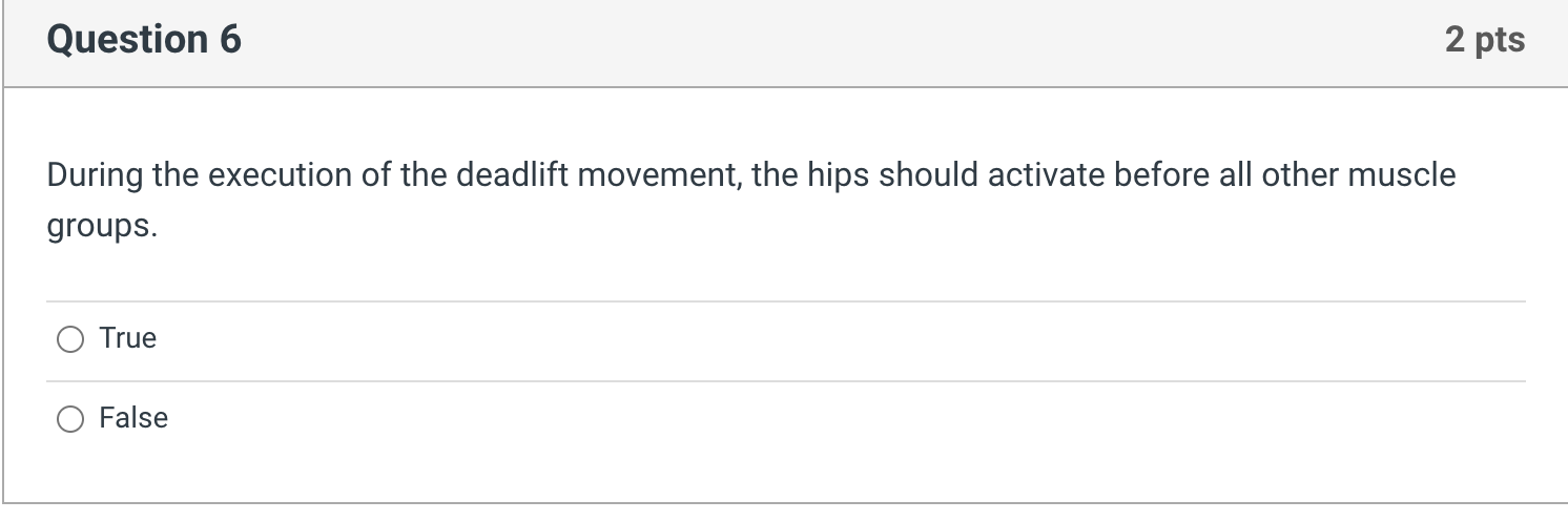 Solved During the execution of the deadlift movement, the | Chegg.com