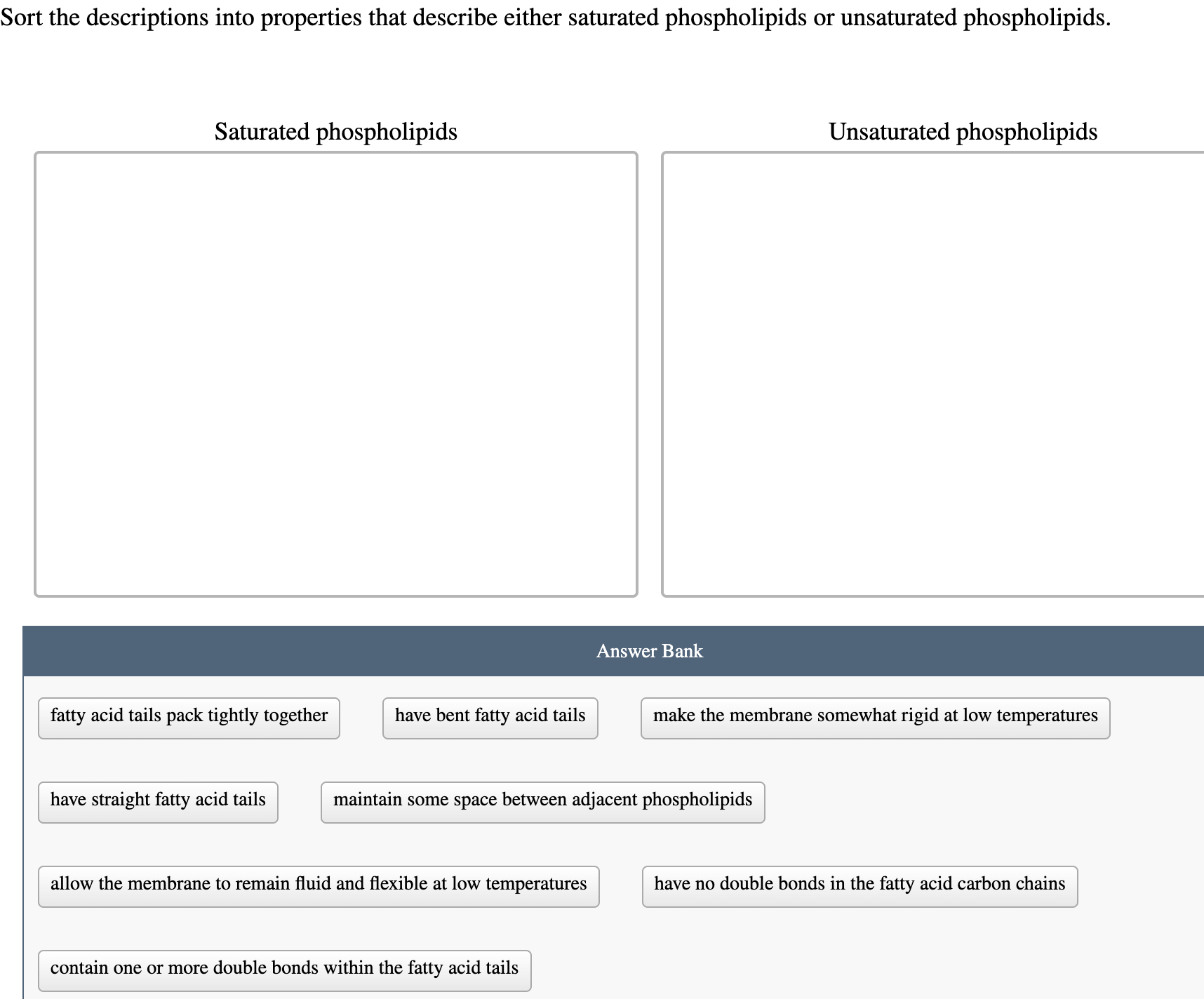 Solved Sort the descriptions into properties that describe | Chegg.com