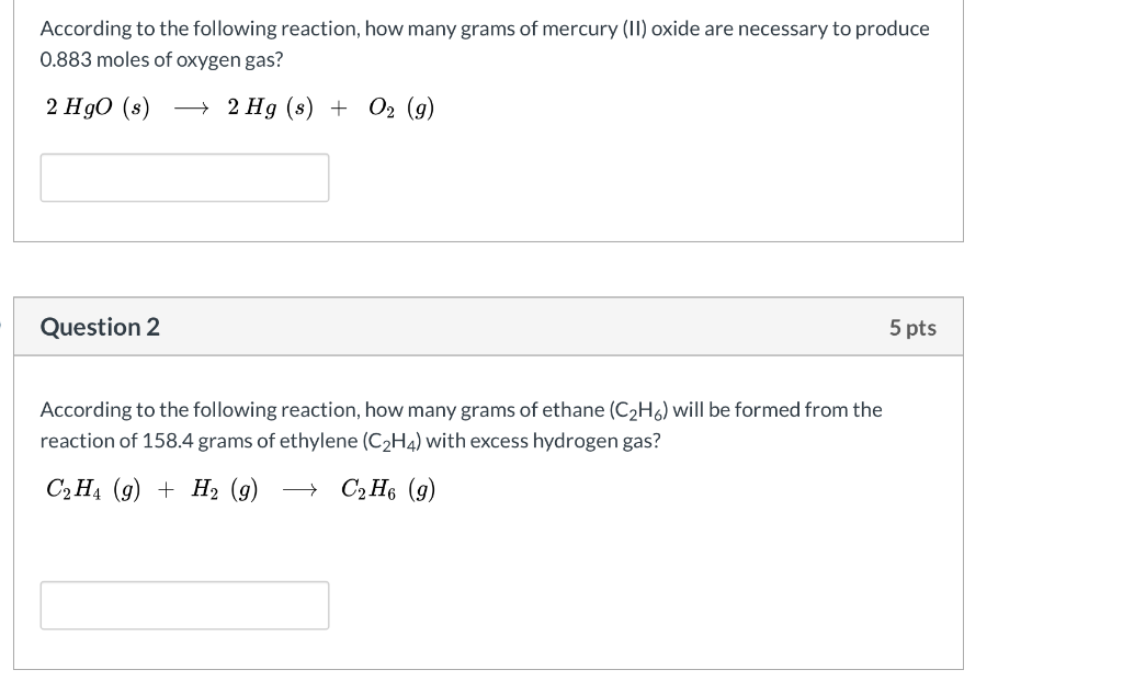 Solved According to the following reaction, how many grams | Chegg.com