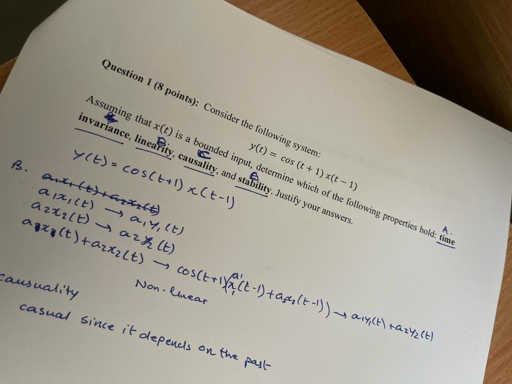 Solved Question 2 ( 8 points): Consider the following | Chegg.com