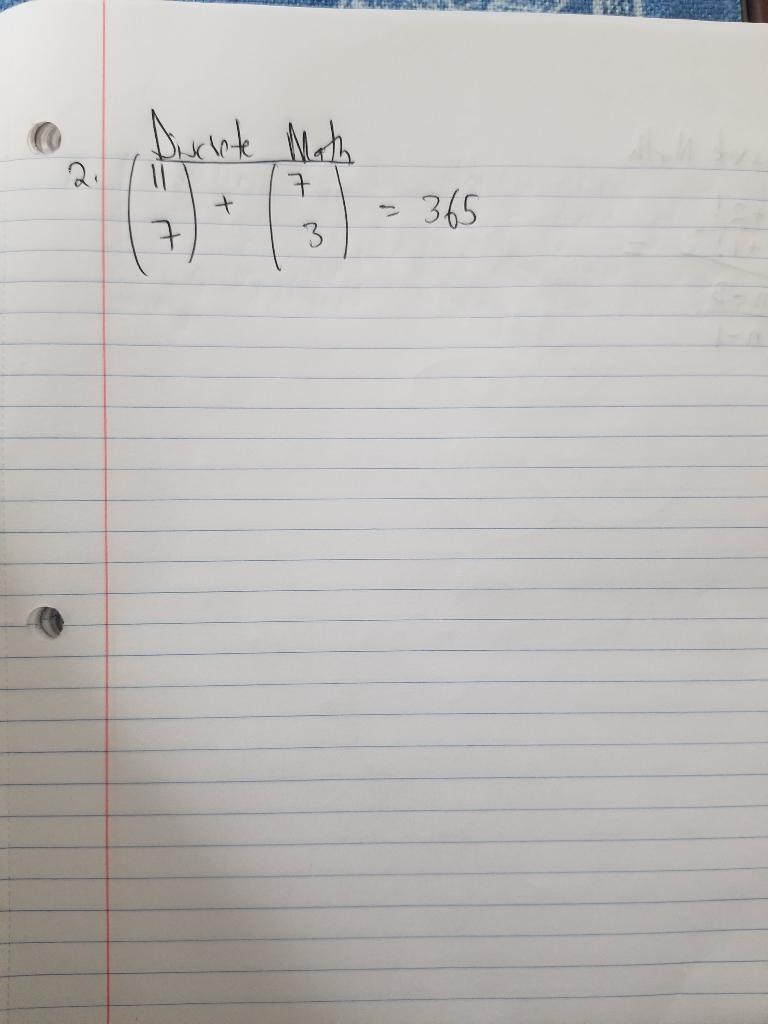 Solved Ducrete Math 2. 7 स + 365 म t 3 Durrete Math 1 n+2! | Chegg.com