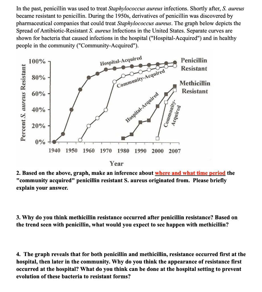 Solved In the past, penicillin was used to treat | Chegg.com
