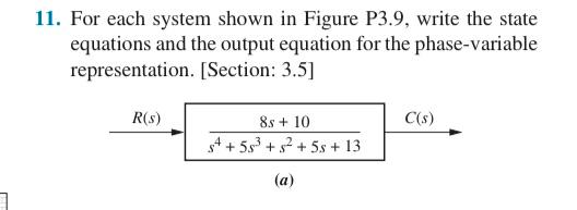 Solved 1. For each system shown in Figure P3.9, write the | Chegg.com
