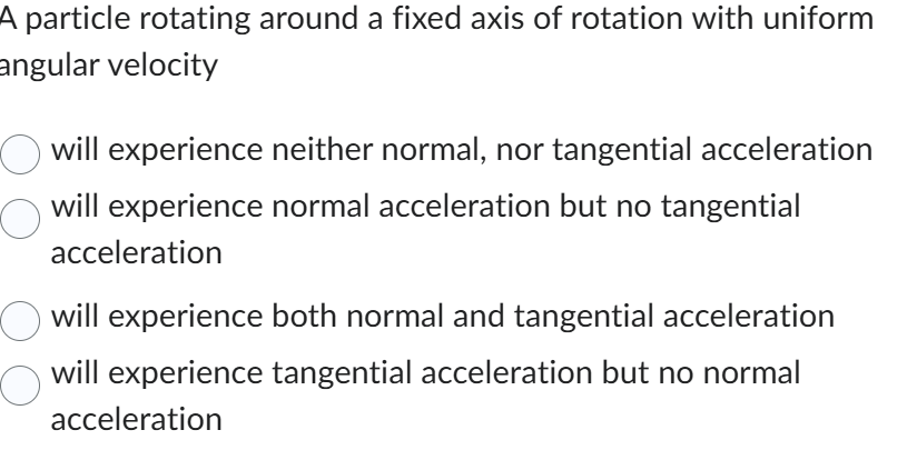 A particle rotating around a fixed axis of rotation | Chegg.com
