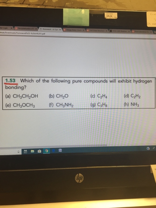 Solved pdt 1.53 Which of the following pure compounds will | Chegg.com