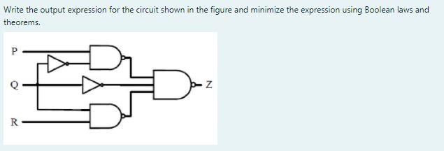 Solved Write The Output Expression For The Circuit Shown In 