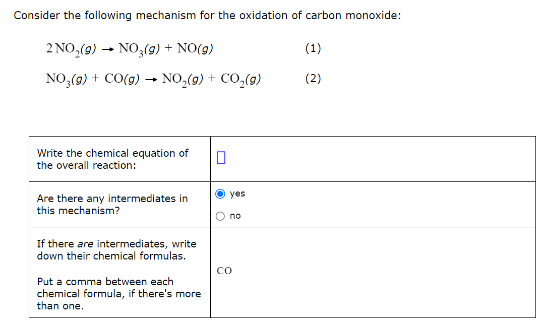 Solved Consider the following mechanism for the oxidation of | Chegg.com