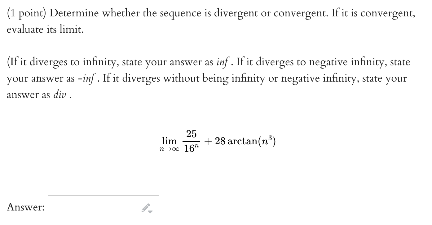 Solved Determine whether the sequence is divergent or | Chegg.com