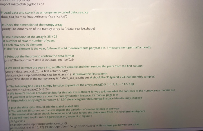 Solved Part B: Data analysis using numpy Among the many data | Chegg.com