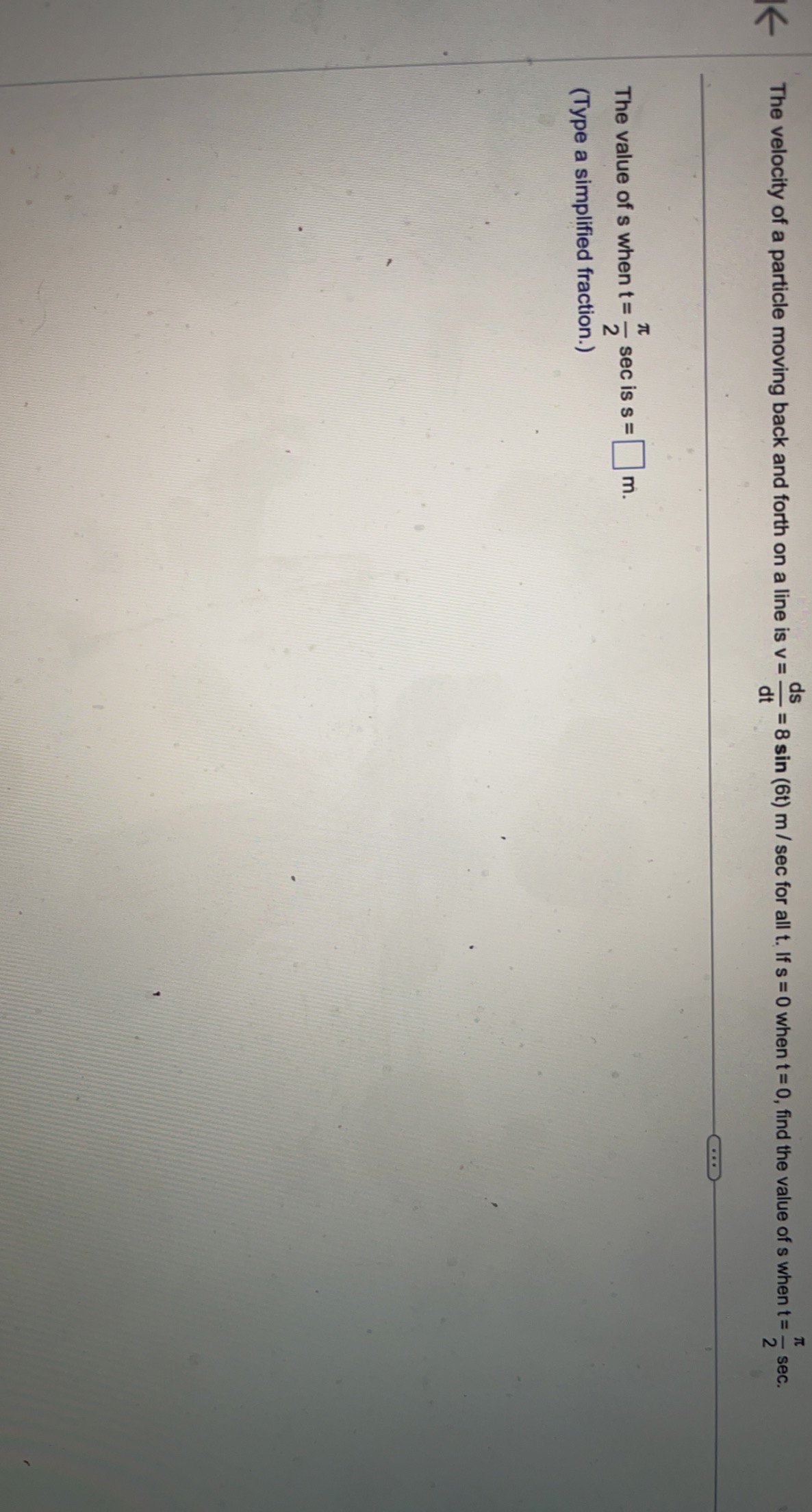 Solved The velocity of a particle moving back and forth on a | Chegg.com