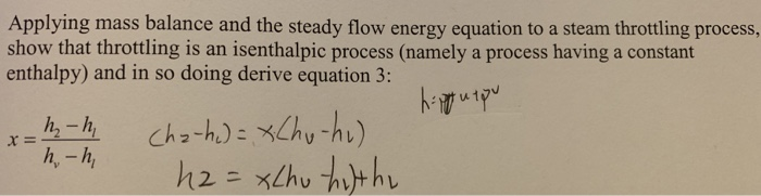 Solved derive the equation by using mass balance and steady | Chegg.com