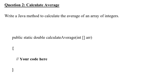 Solved Write a Java method that takes an array of integers | Chegg.com
