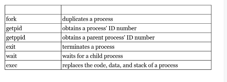 Solved fork getpid getppid exit duplicates a process obtains | Chegg.com