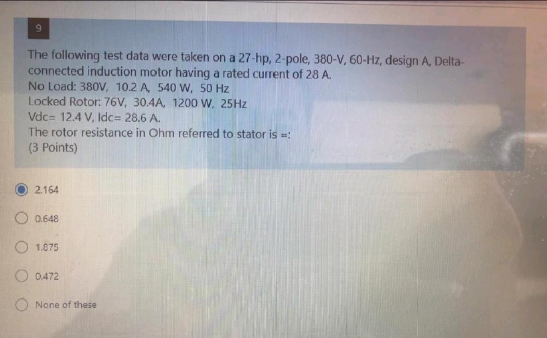 Solved 9 The following test data were taken on a 27-hp, | Chegg.com
