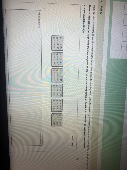 Solved Rank In Increasing Order By Placing The Most Negative