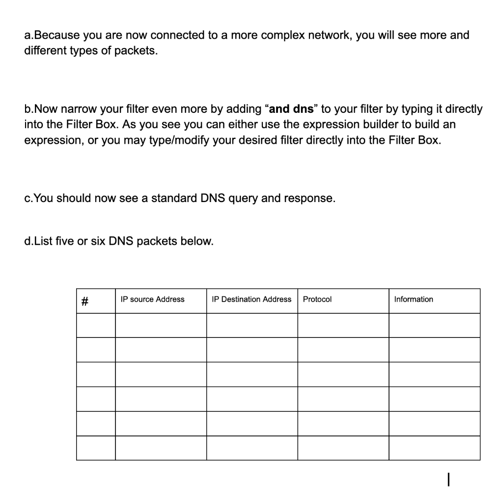 Solved Protocol analyzers are also known as packet sniffers | Chegg.com