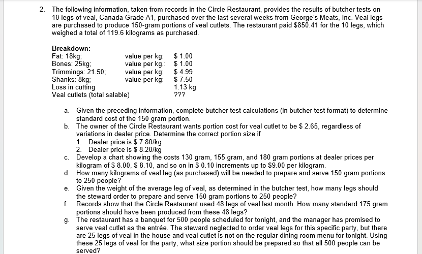 Solved The following information, taken from records in the | Chegg.com