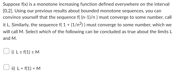 Solved Suppose f(x) is a monotone increasing function | Chegg.com