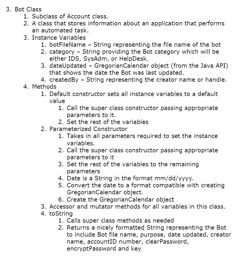 Solved I need help creating a subclass of a super class in | Chegg.com