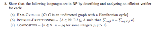 Solved 2. Show that the following languages are in NP by | Chegg.com