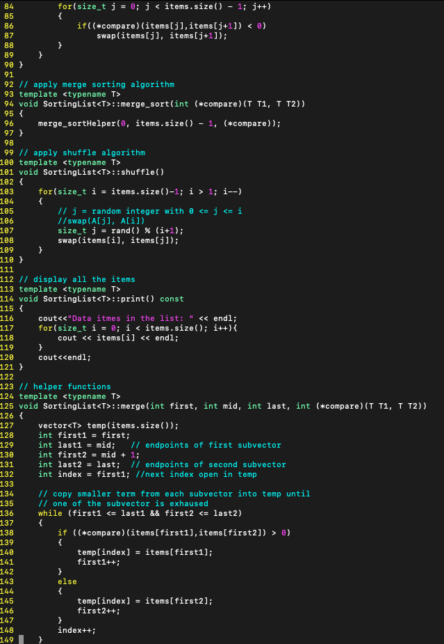 Solved 19 // inserts the newitem to the end of the current | Chegg.com