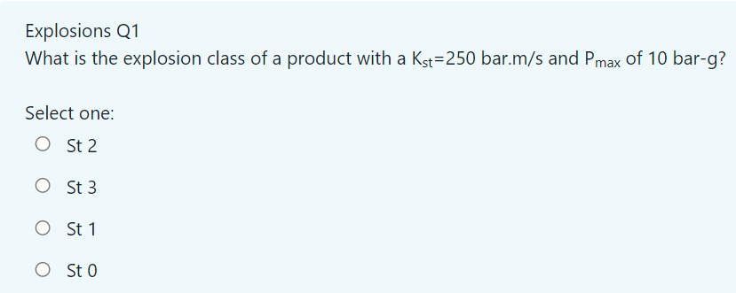 Solved Explosions Q1 What is the explosion class of a | Chegg.com