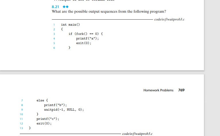 Solved 821 What Are The Possible Output Sequences From The