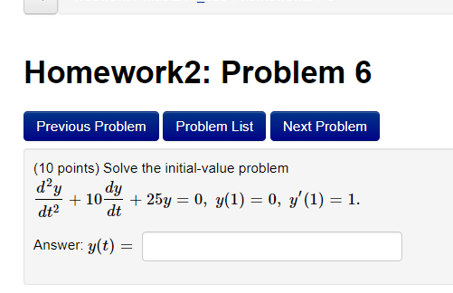 Solved (10 points) Solve the initial-value problem | Chegg.com