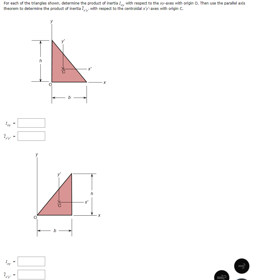 Solved For each of the triangles shown, determine the | Chegg.com