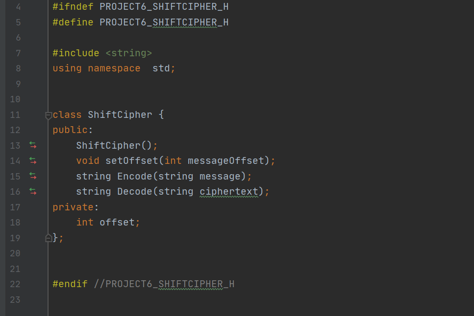 Solved ** Changes to ShiftCipher.h are not allowed ** No | Chegg.com